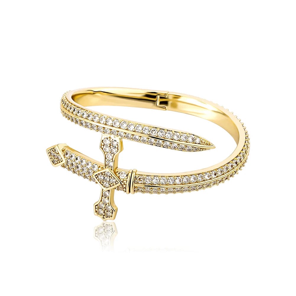 Diamond Sword Bracelet - 14k Gold – Iced Up London
