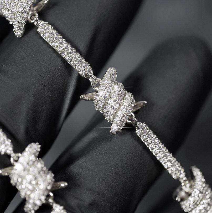 Iced Out Barbed Wire Chain | Iced Up London