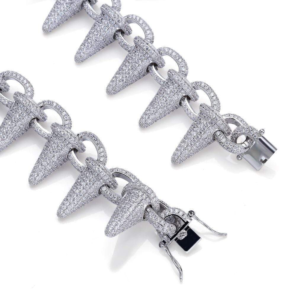 Lil Uzi Vert Spiked Chain (White Gold) | Iced Up London