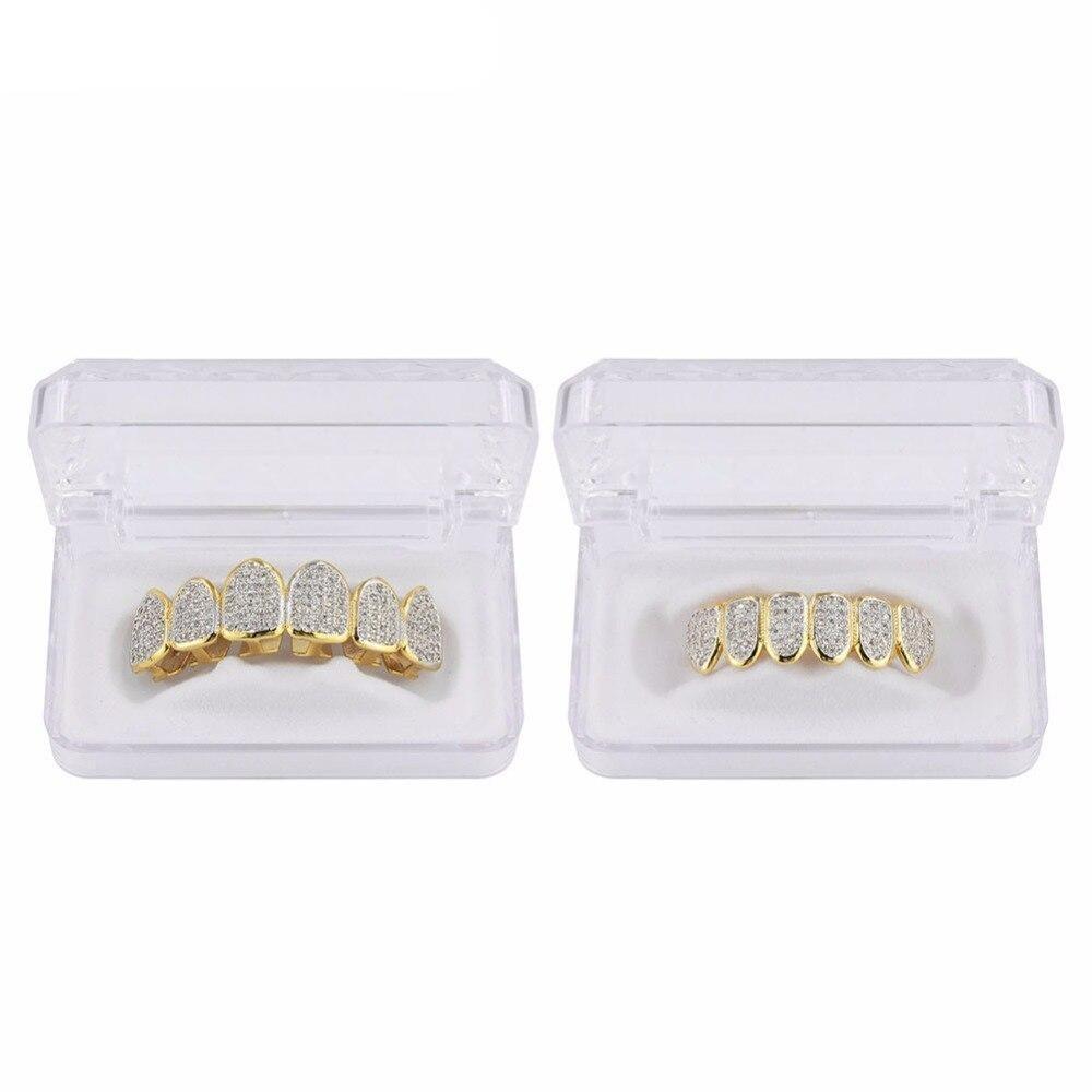 Iced Out Frozen Teeth Grillz (14K Gold) | Iced Up London
