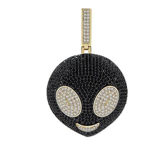 Iced Out Alien Pendant (18K Gold) | Iced Up London