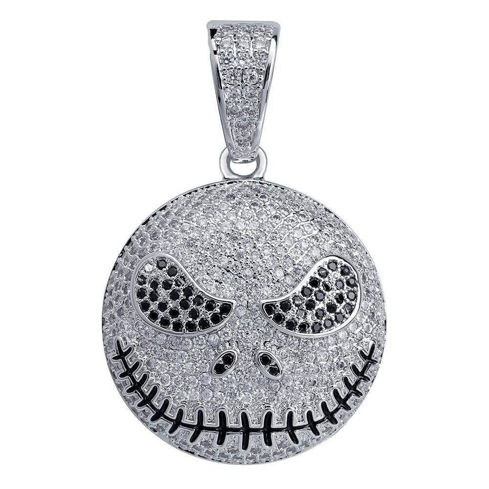 Jack Skellington Pendant in White Gold | Iced Up London