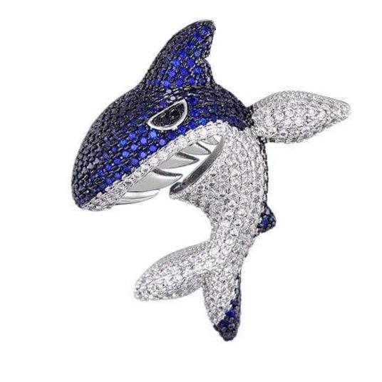 Iced Out Shark Pendant | Iced Up London