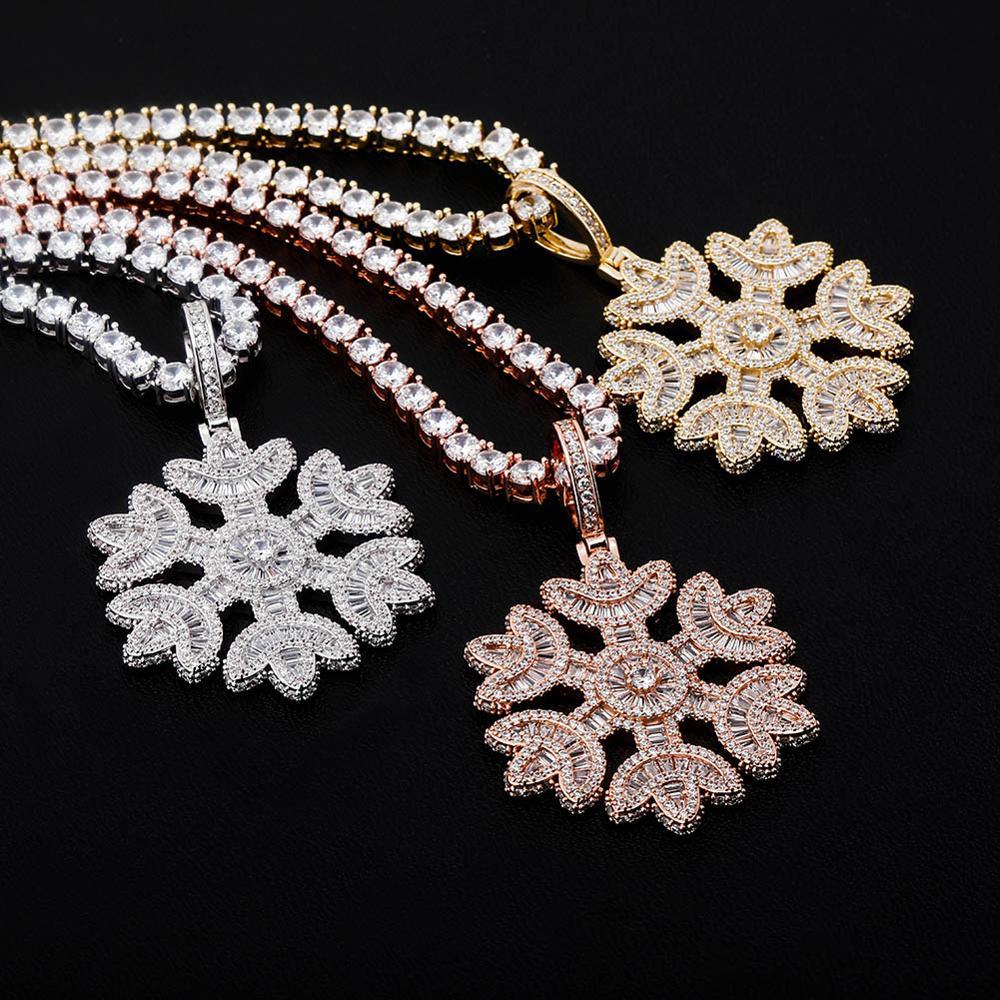 Iced Out Snowflake Pendant (Rose Gold) | Iced Up London