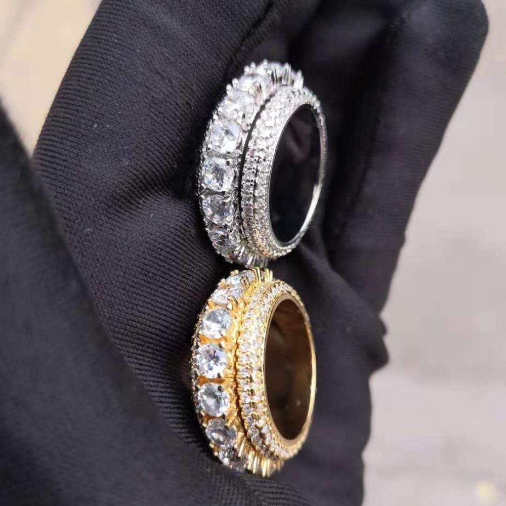 Iced Out Spinning Ring (14K Gold) | Iced Up London