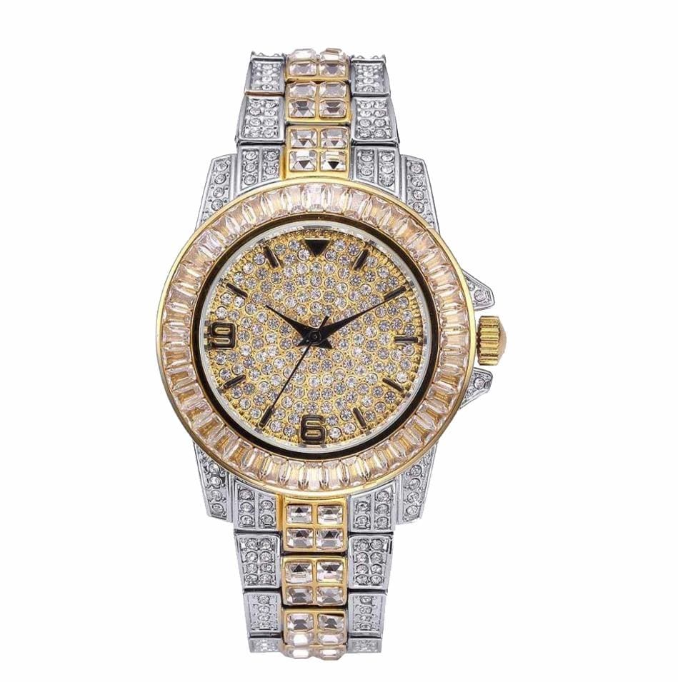 Iced Out Baguette Shine Watch (18K Gold) | Iced Up London