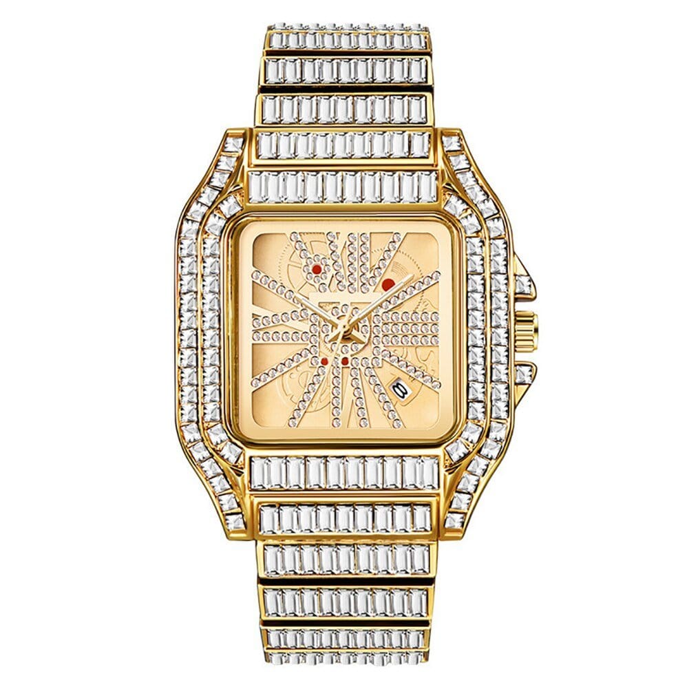 Iced Out Square Watch | Iced Up London
