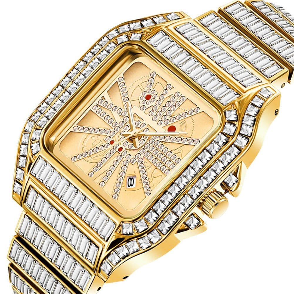 Iced Out Square Watch | Iced Up London