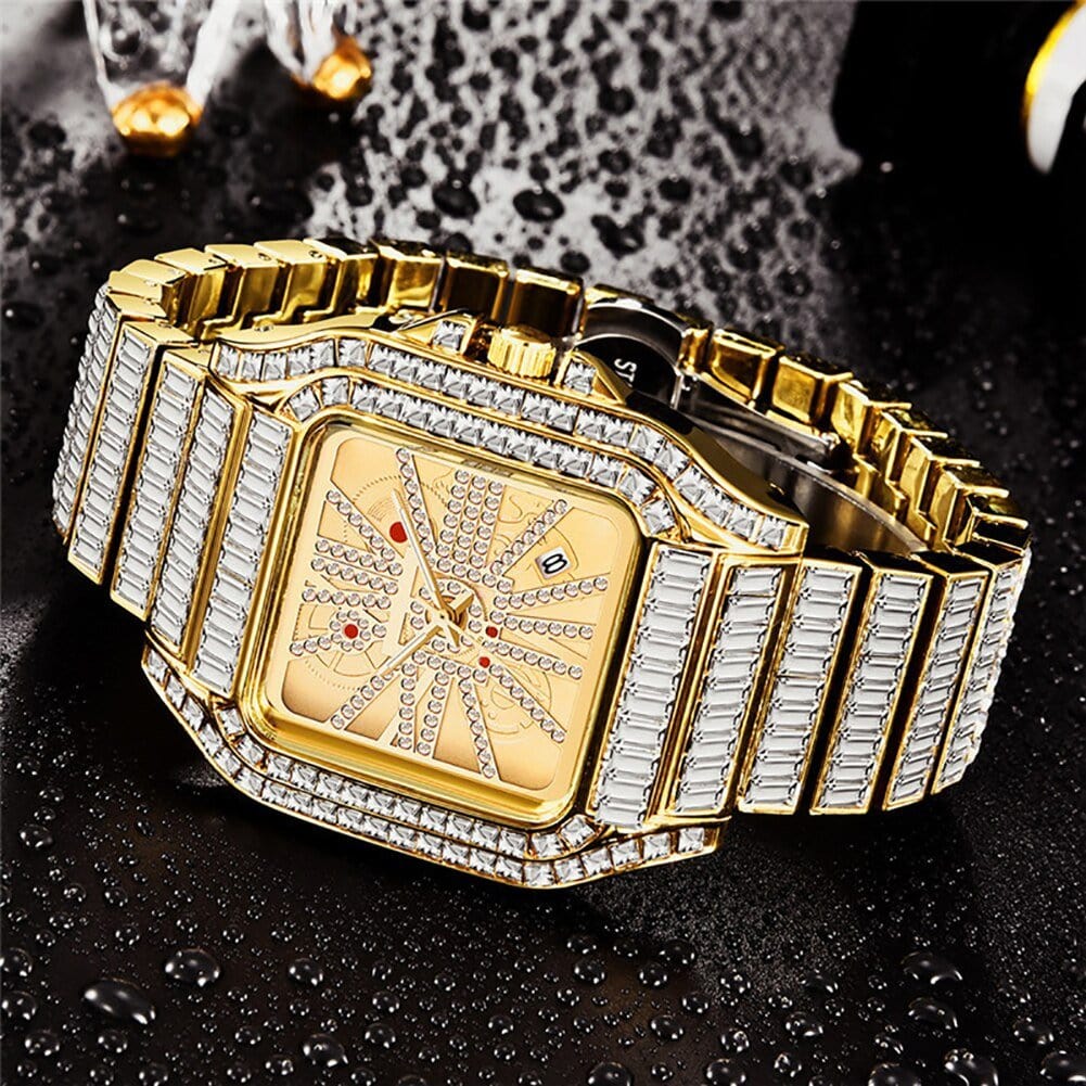 Iced Out Square Watch | Iced Up London